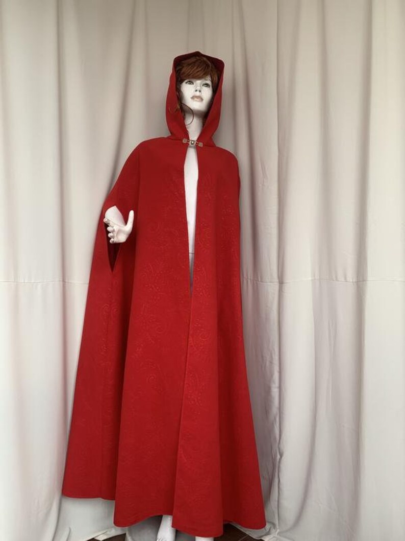Long Cloak Fantasy Cosplay Renaissance Medieval Coat Renfair Hooded ...