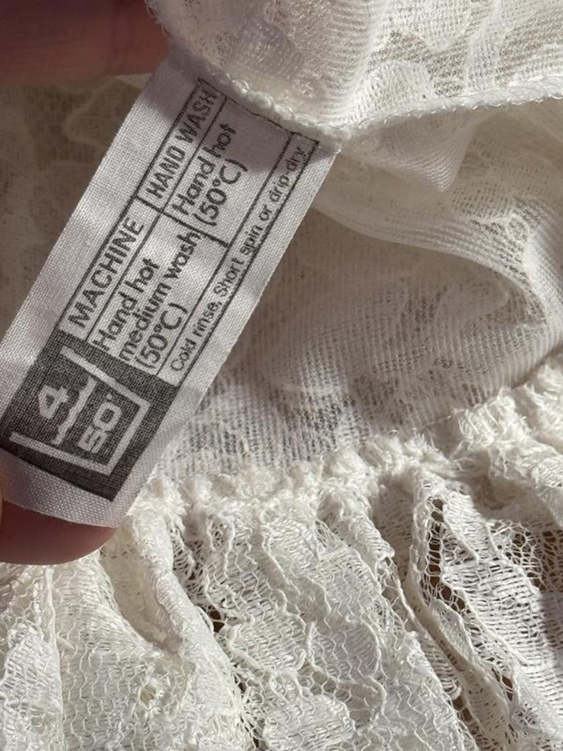 Vintage White Lace Blouse 60s 70s Sybille Claymar Ruffled Victorian ...