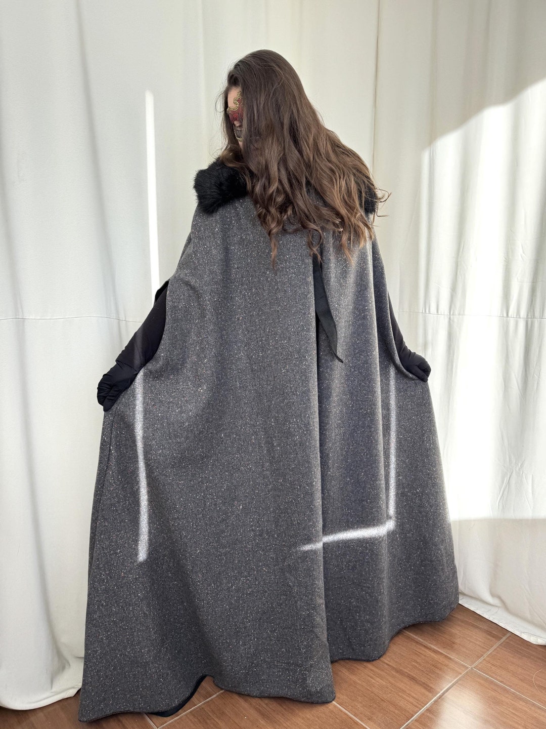 Medieval Fantasy Cape Cloak With Faux Fur Collar Game of Thrones, LOTR ...