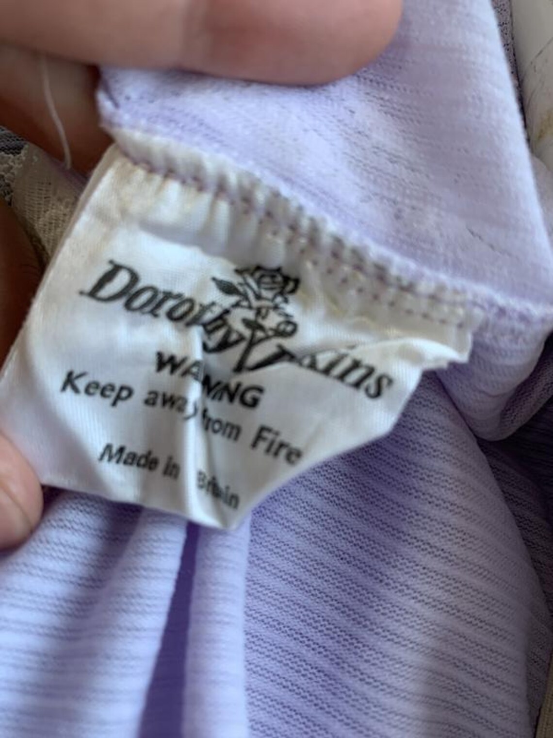 Vintage Lavender Negligee Nightgown Maxi Dress Light Purple White Lace ...