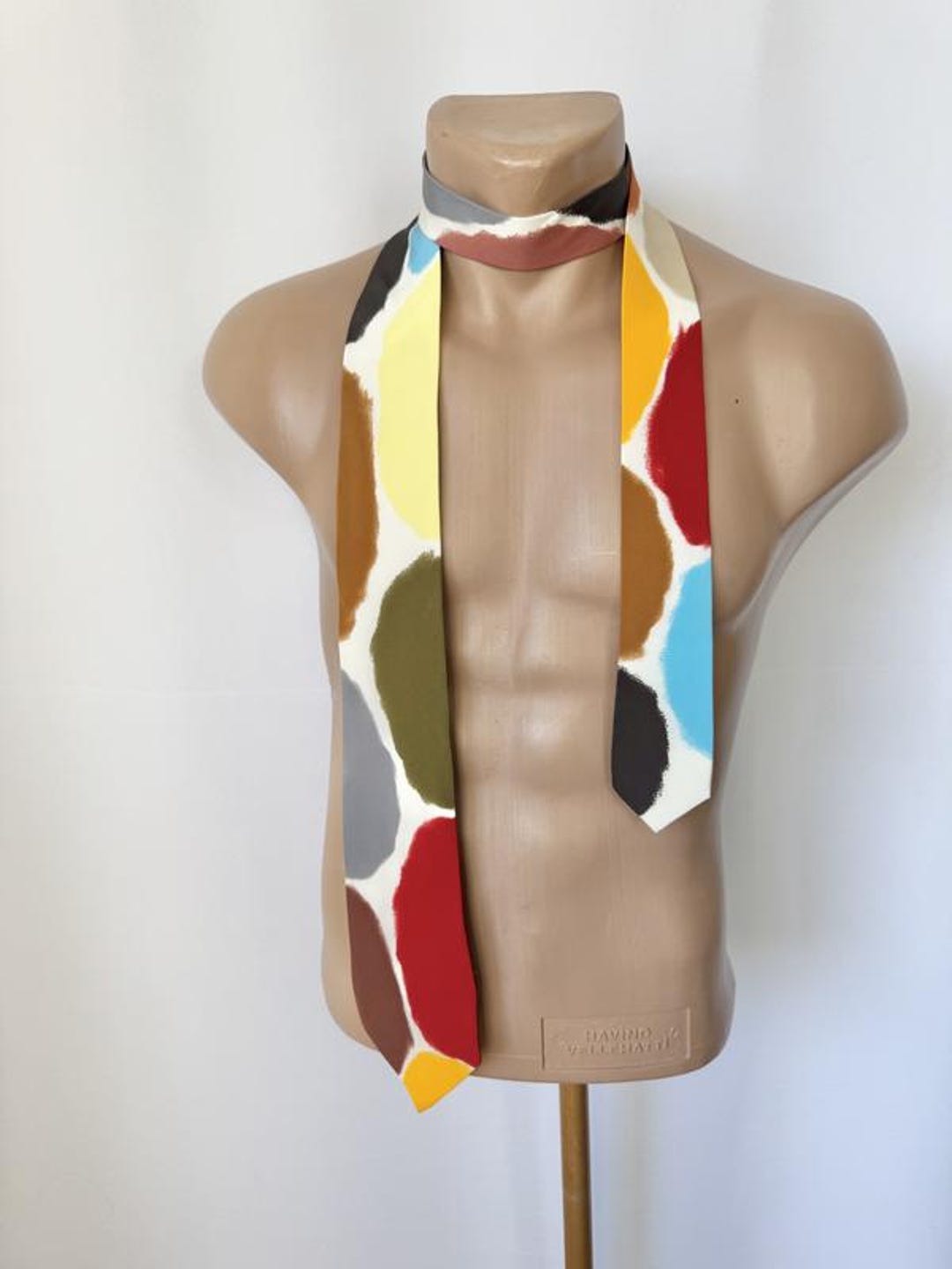Vintage Cultural Ties Silk Tie – Multicolor Abstract Art Circles ...