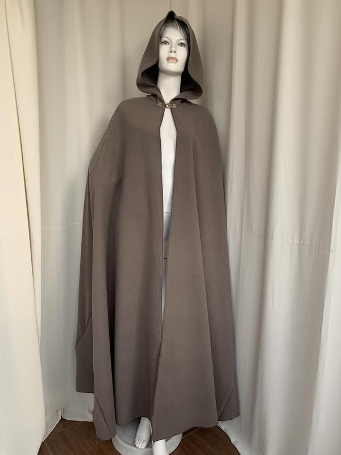 Long Cloak Fantasy Cosplay Renaissance Medieval Coat Renfair Hooded ...