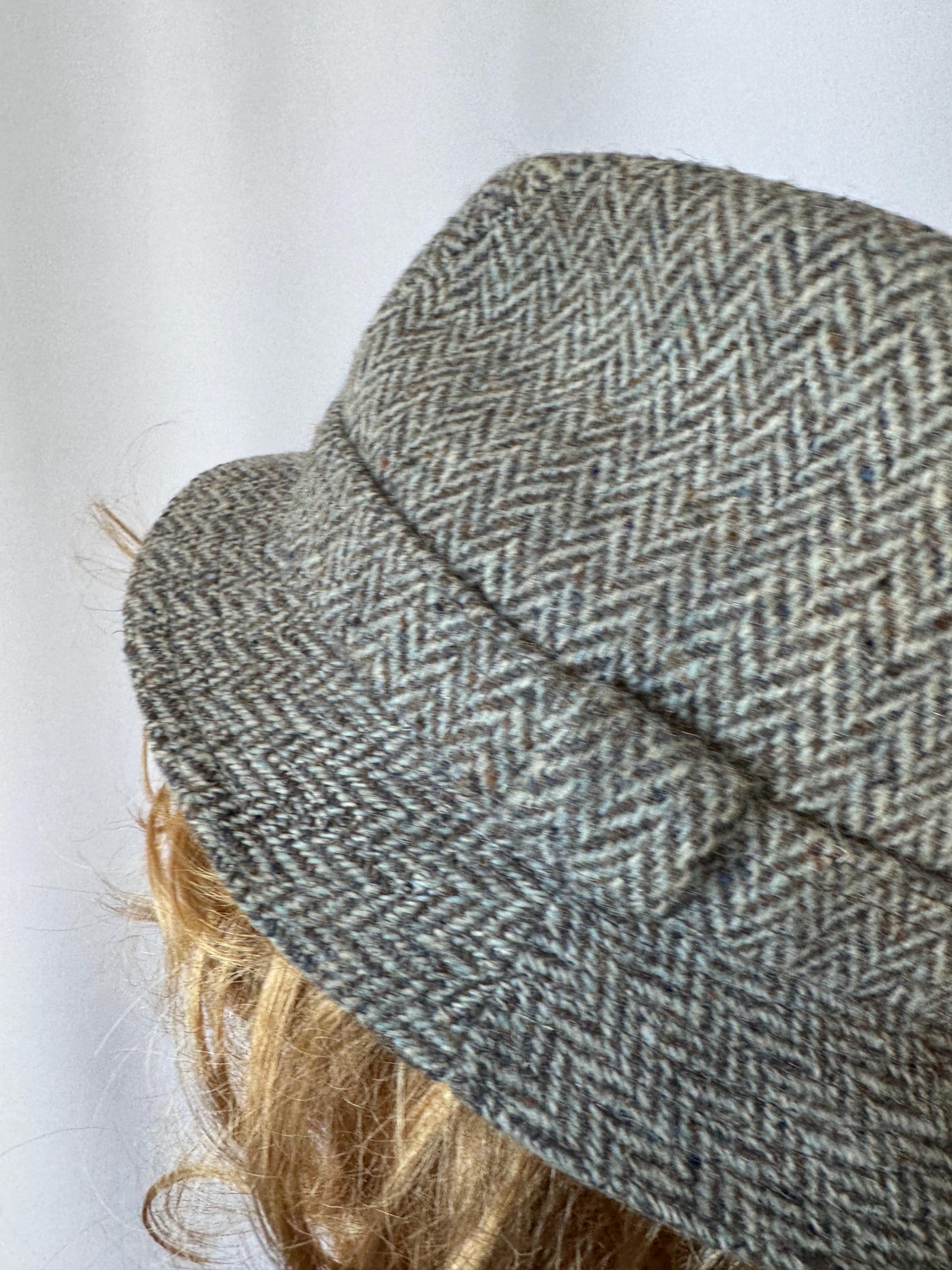 Vintage Harris Tweed Gray Wool Hat Classic England Tweed, Old Money ...