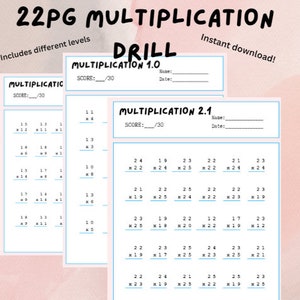 Multiplication and Division Worksheet BUNDLE | Math Worksheet Bundle ...