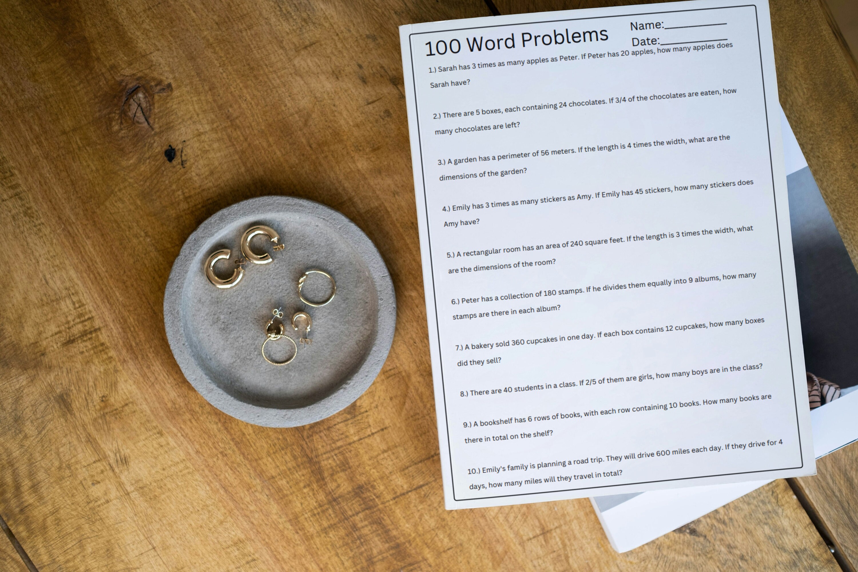 4th 5th 6th Grade Math Word Problems Worksheet PDF | Solve Word ...