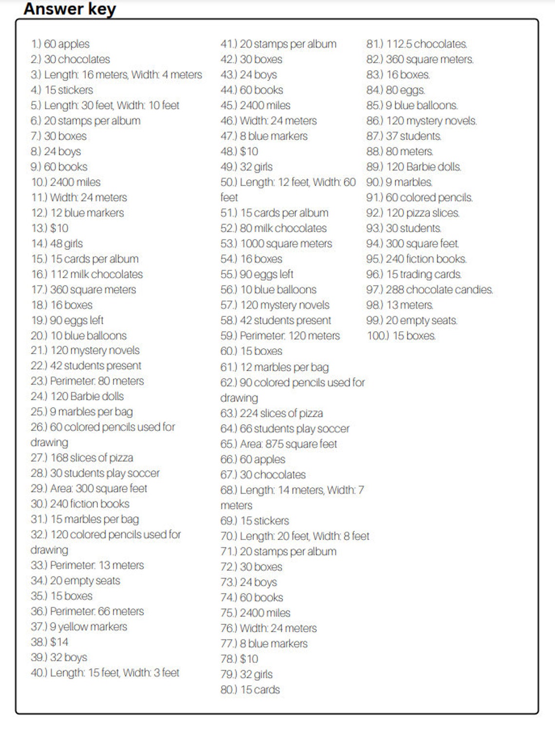 4th 5th 6th Grade Math Word Problems Worksheet PDF | Solve Word ...