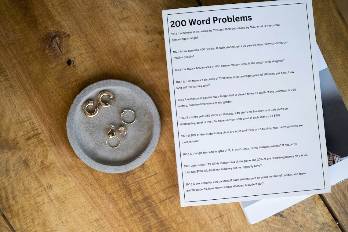 200 Math Word Problems PDF Solve Word Problems Homeschool Math Word ...