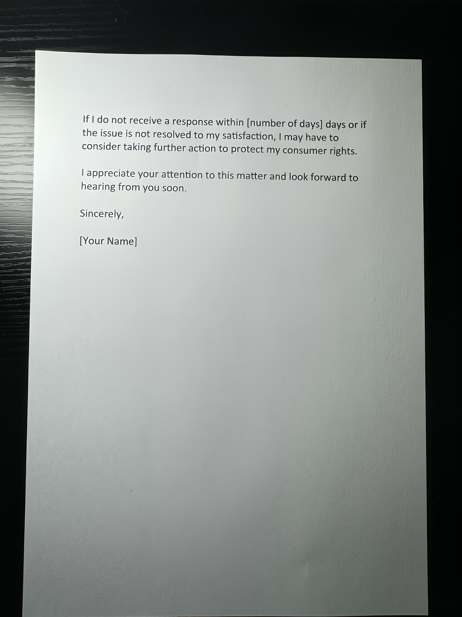 Complaint Letter Template Professional Formatted Document for Effective ...