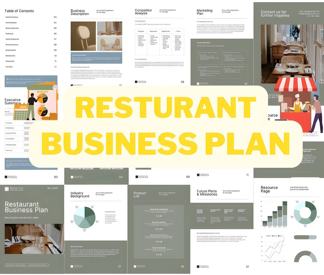 Simple Resturant Business Plan Template Easy-to-use, Editable in PPT ...