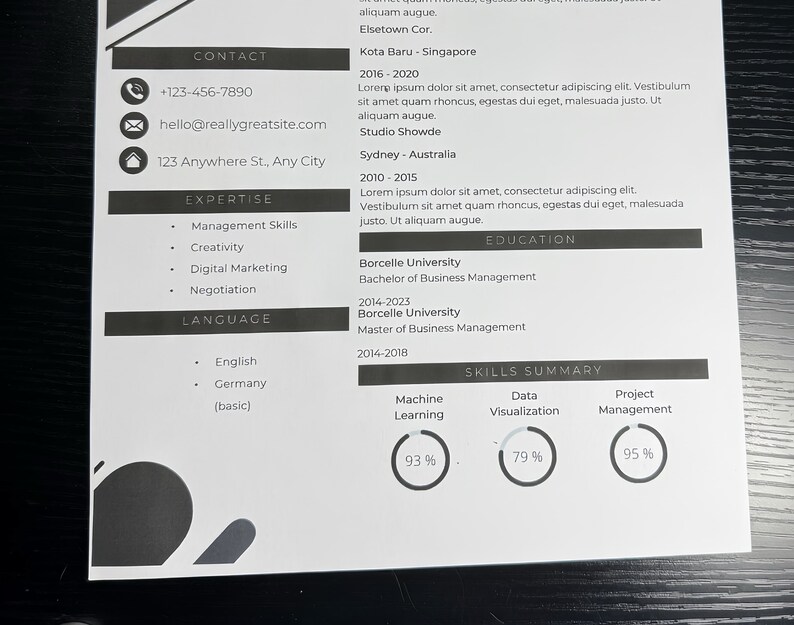 CV Template Download in PPT and Word Professional & Modern Resume ...