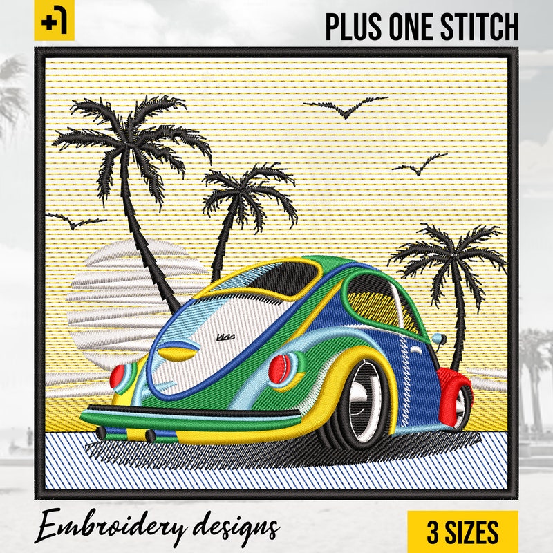 Vw Beetle Embroidery - Etsy