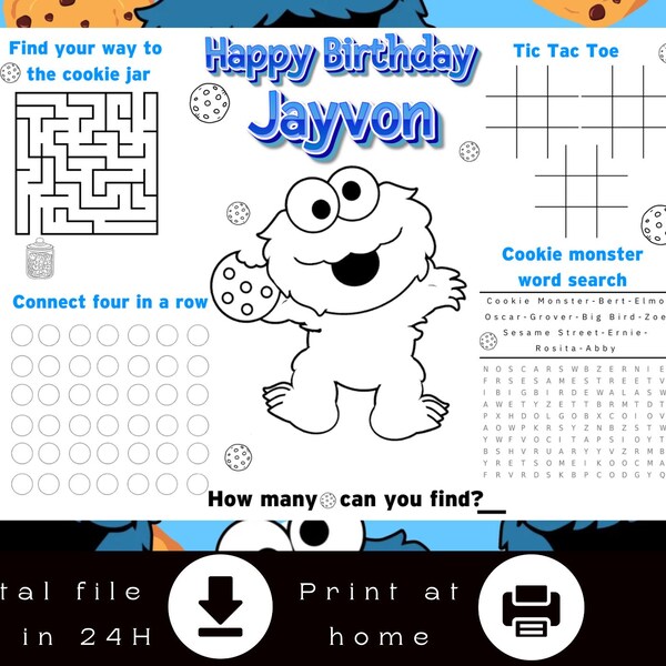 Cookie Monster Favor - Etsy