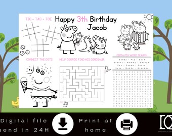 Peppa Pig Coloring Book, Pepper Pig 5 Page , Homeschool Coloring ...