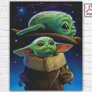 Baby Yoda Cross Stitch Pattern / Star Wars Cross Stitch Pattern / Yoda ...