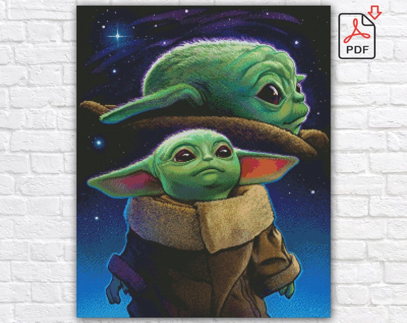 Baby Yoda Cross Stitch Pattern / Star Wars Cross Stitch Pattern / Yoda ...