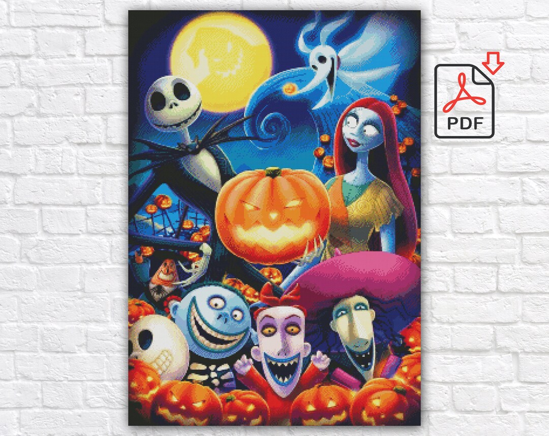 Nightmare Before Christmas Cross Stitch Pattern / Jack and Sally Cross ...