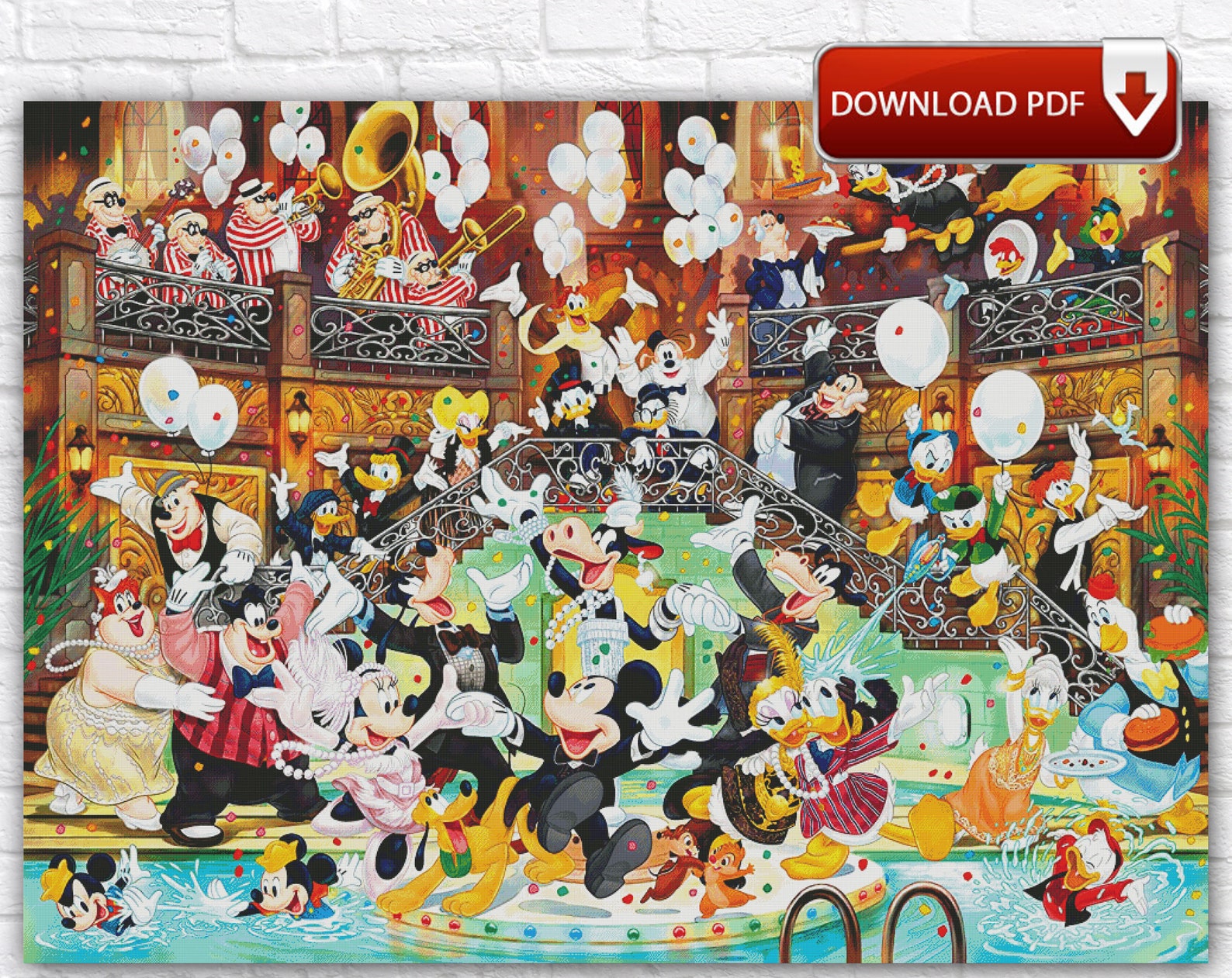 Cartoon Characters Cross Stitch Pattern / Mickey Mouse Cross Stitch ...