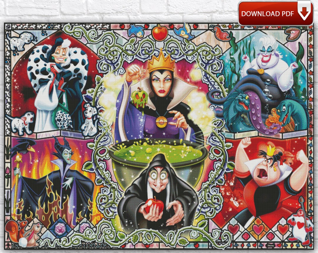 Villains Cross Stitch Pattern / Cartoon Villains Cross Stitch Chart ...