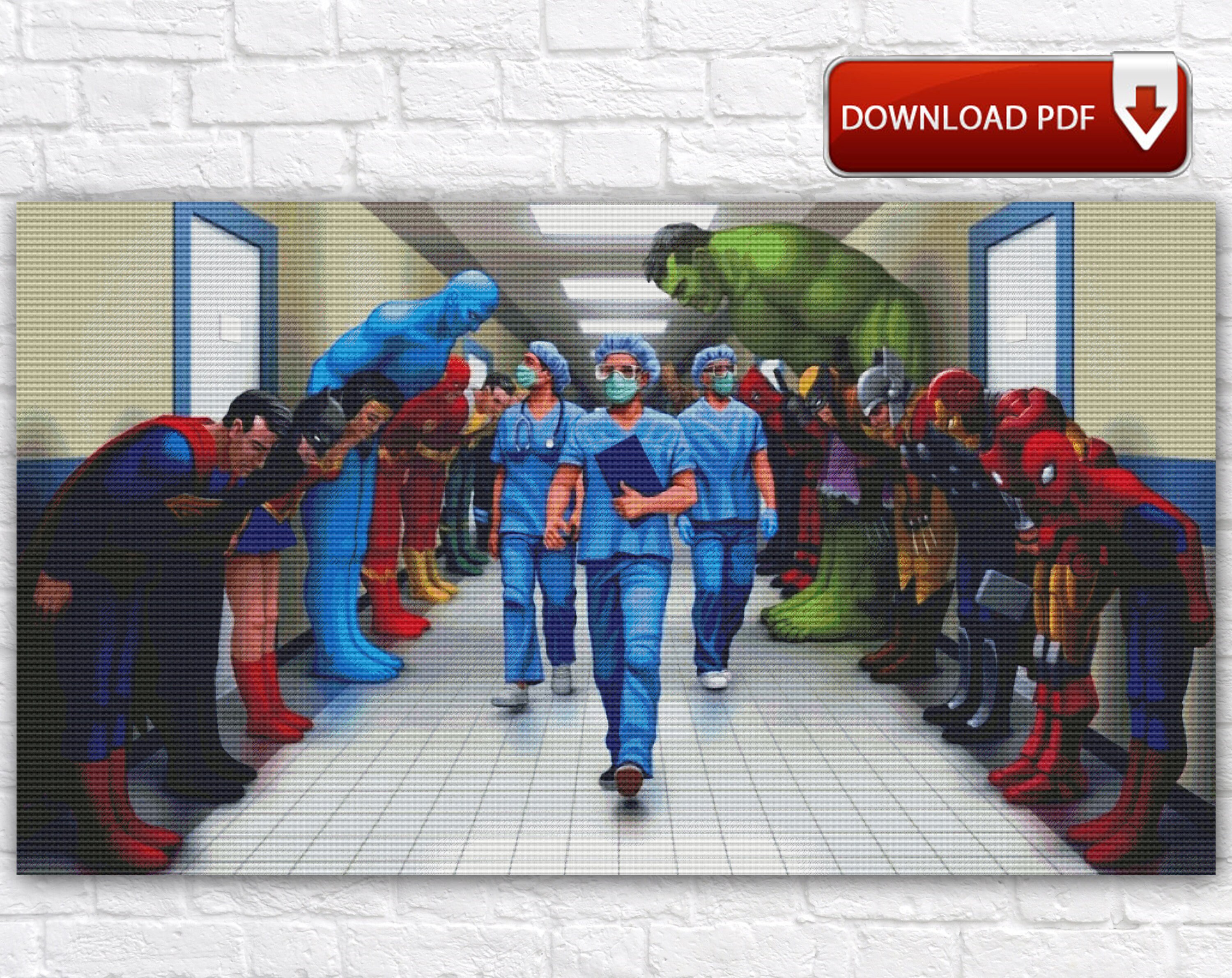 Avengers Heroes Cross Stitch Pattern / Marvel Counted Cross Stitch ...