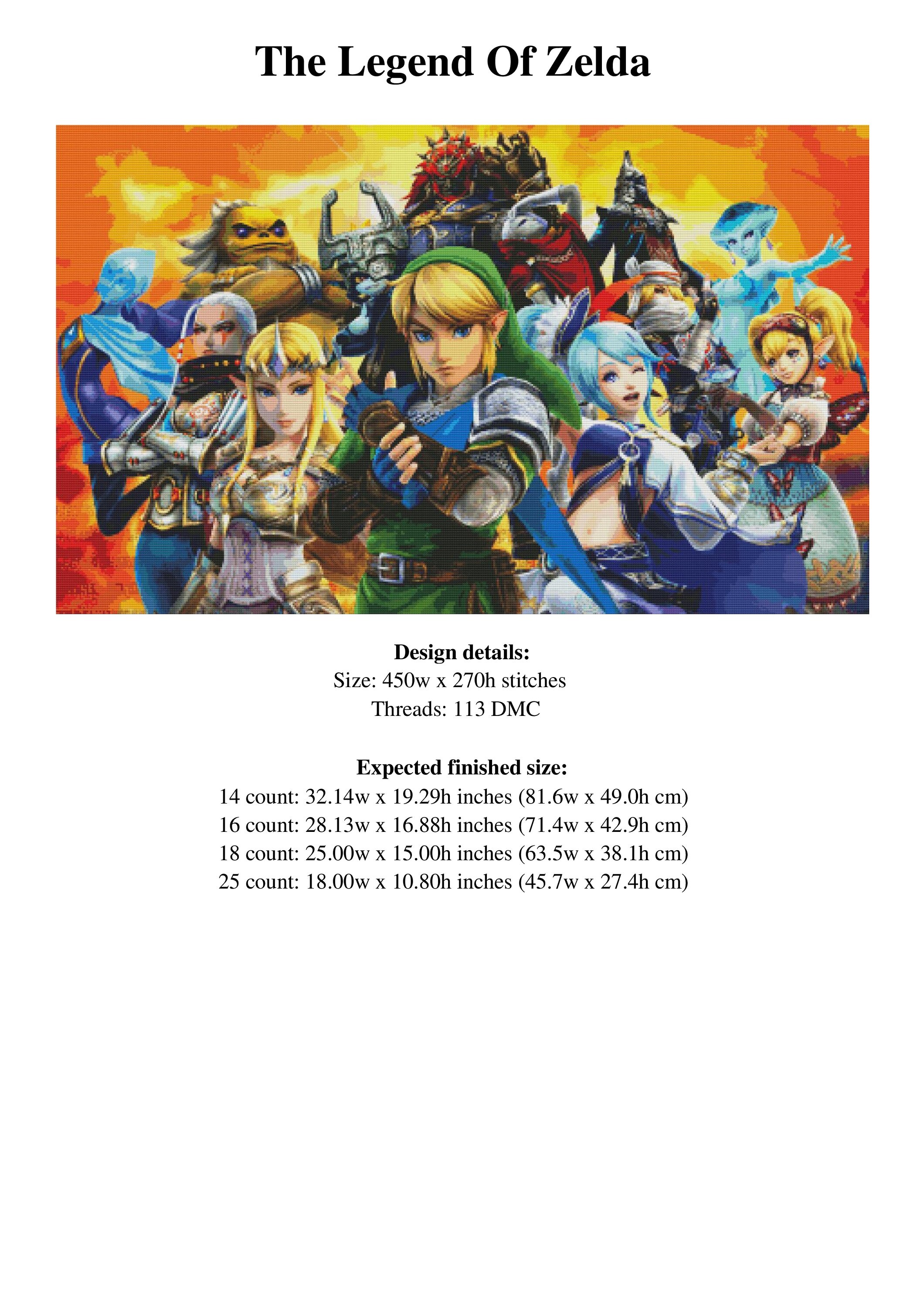 Legend of Zelda Cross Stitch Pattern / Twilight Princess Zelda Cross ...