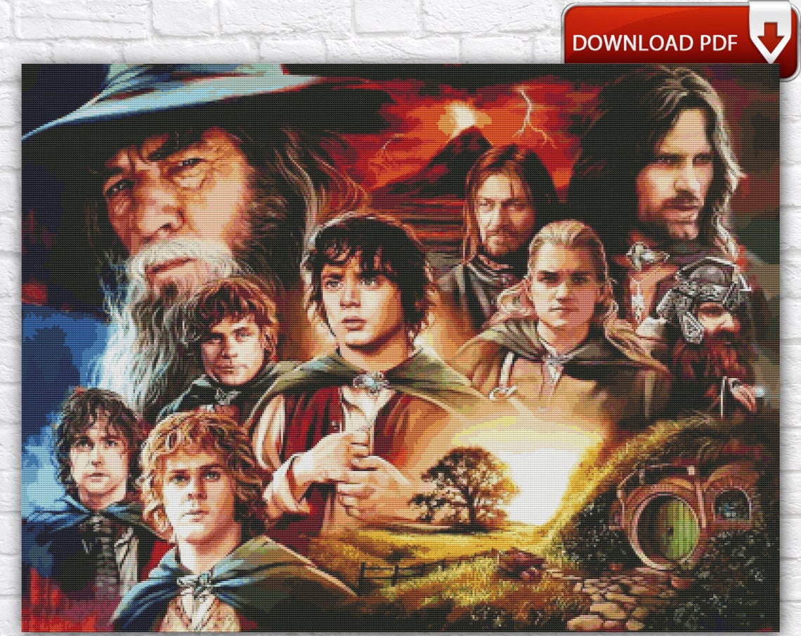 Lord of the Rings Cross Stitch Pattern / Hobbit Cross Stitch Pattern ...