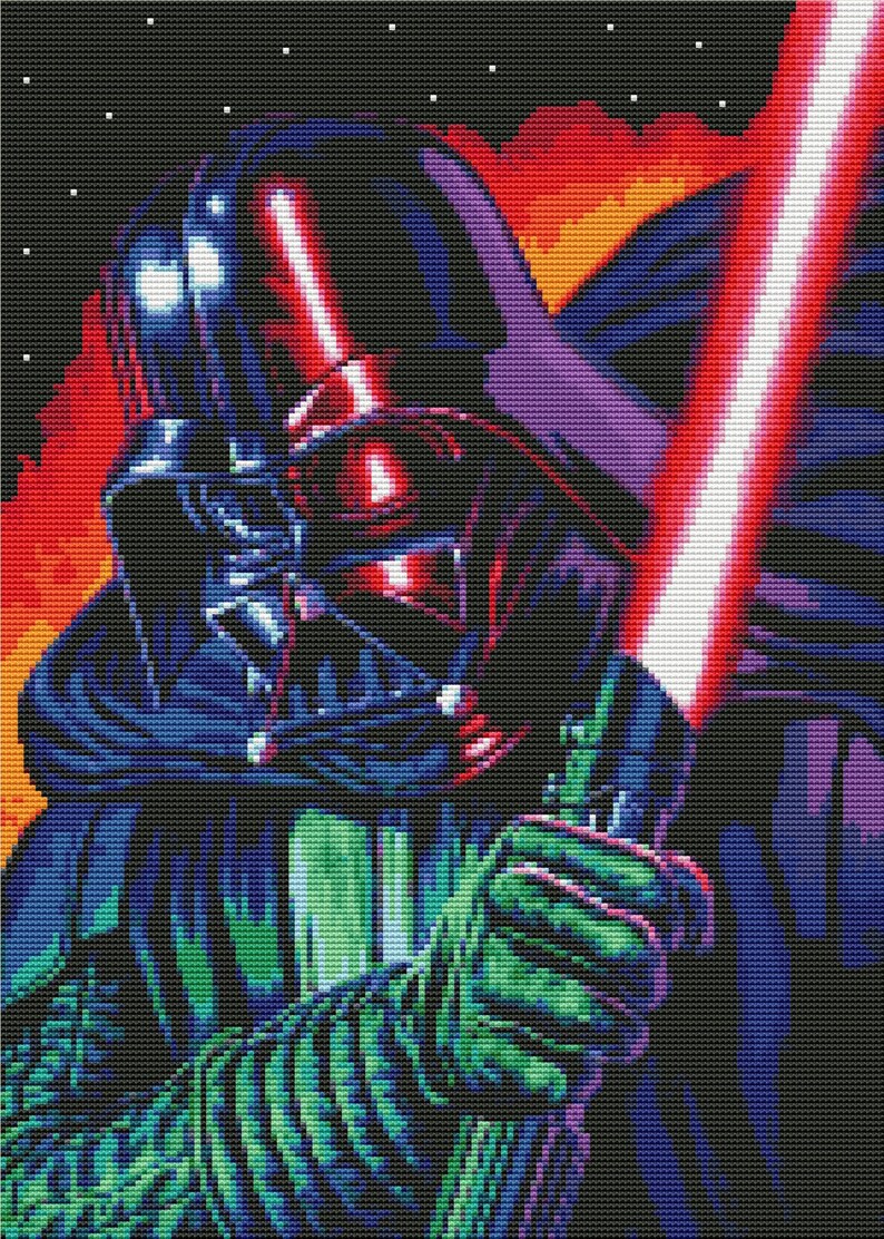 Darth Vader Cross Stitch Pattern / Star Wars Cross Stitch Pattern ...