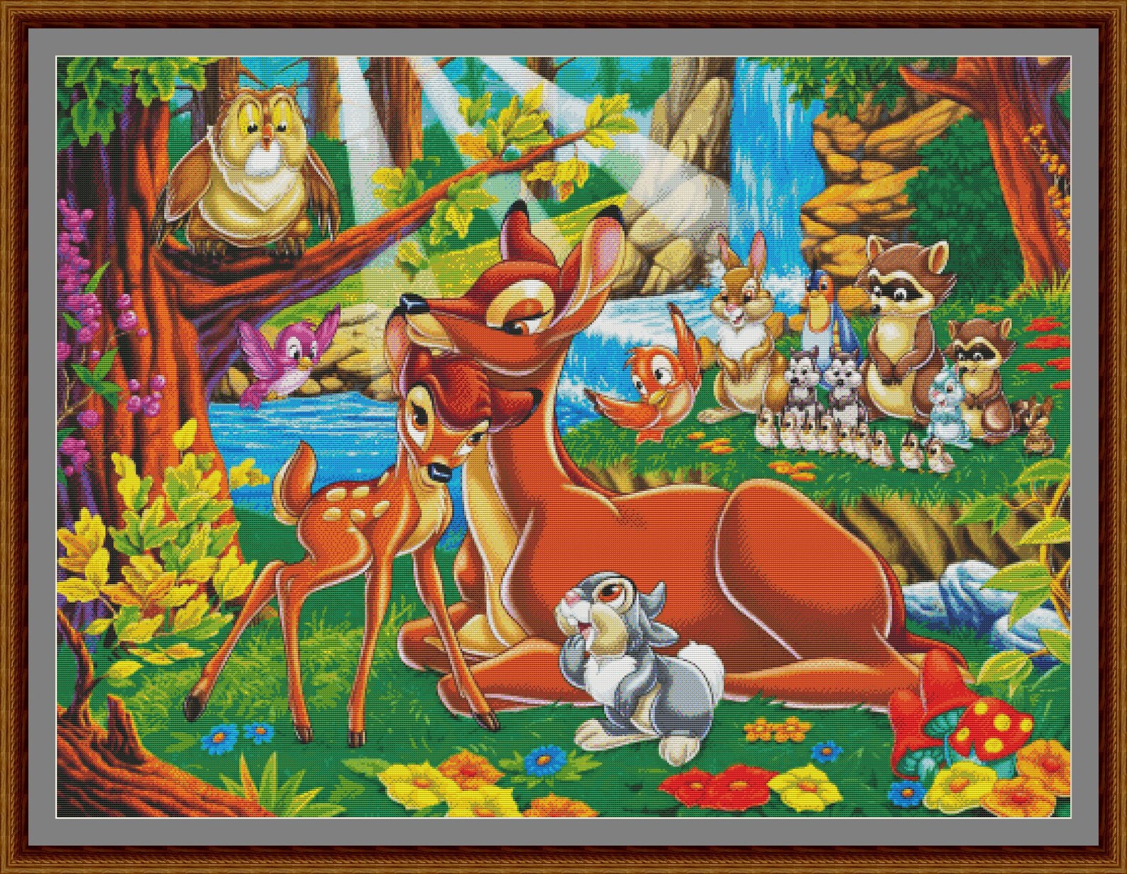 Bambi Cross Stitch Pattern / Cartoon Cross Stitch Pattern / Deer Cross ...