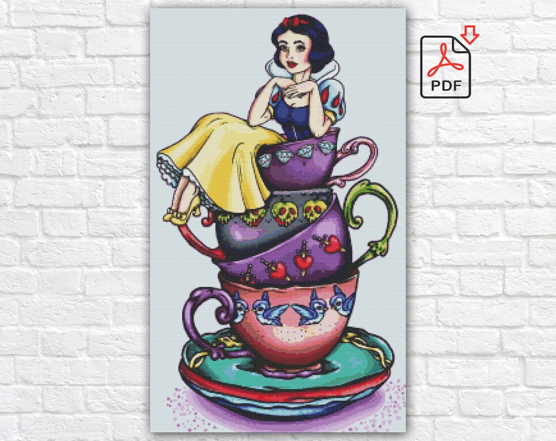 Snow White Cross Stitch Pattern / Cartoon Cross Stitch Pattern ...