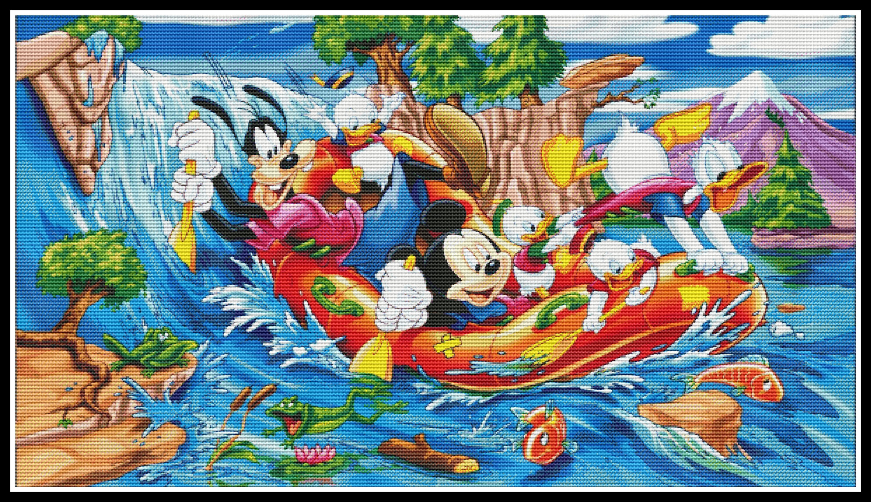 Cartoon Cross Stitch Pattern / Mickey Mouse Cross Stitch Pattern ...