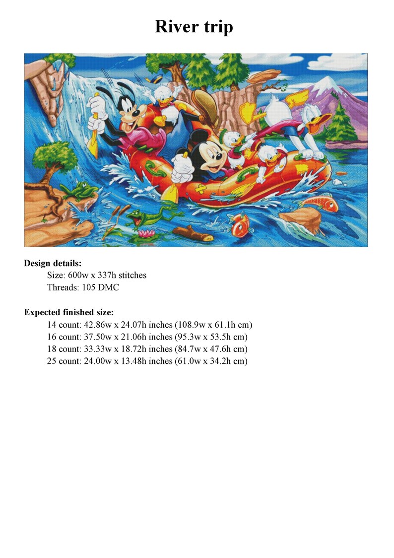 Cartoon Cross Stitch Pattern / Mickey Mouse Cross Stitch Pattern ...