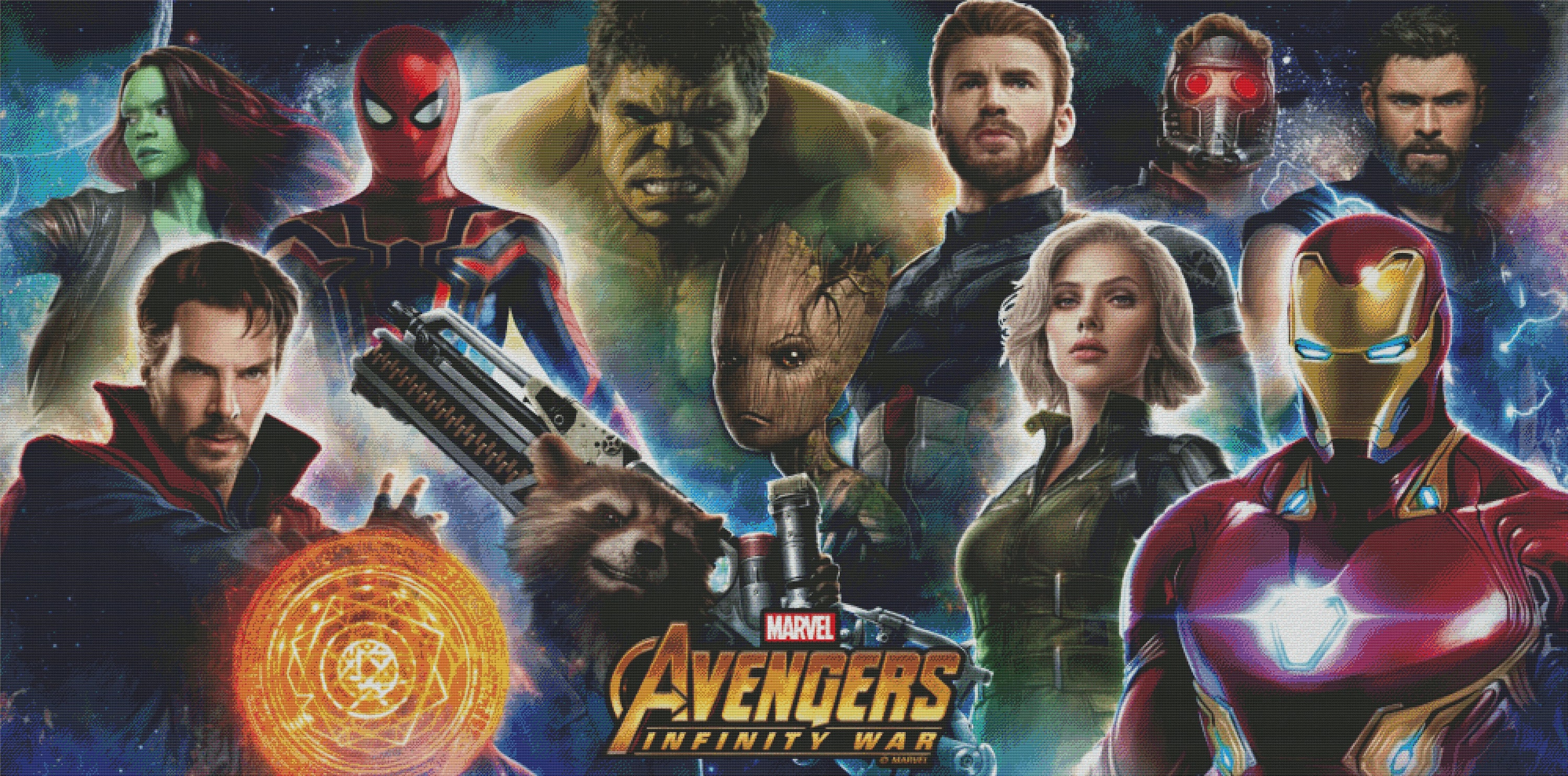 Avengers Heroes Cross Stitch Pattern / Marvel Counted Cross Stitch ...