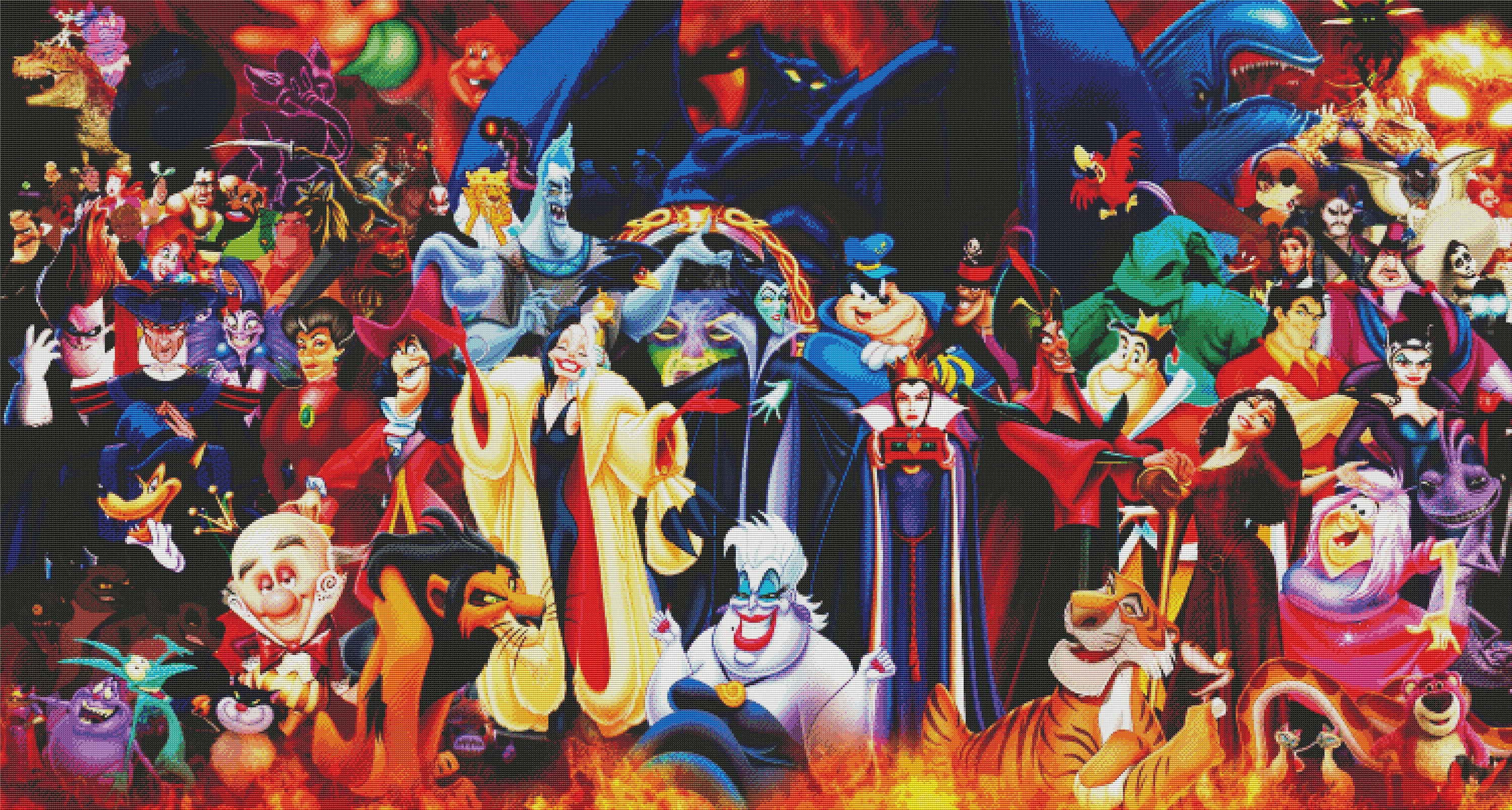 Villains Cross Stitch Pattern / Cartoon Villains Characters PDF Cross ...