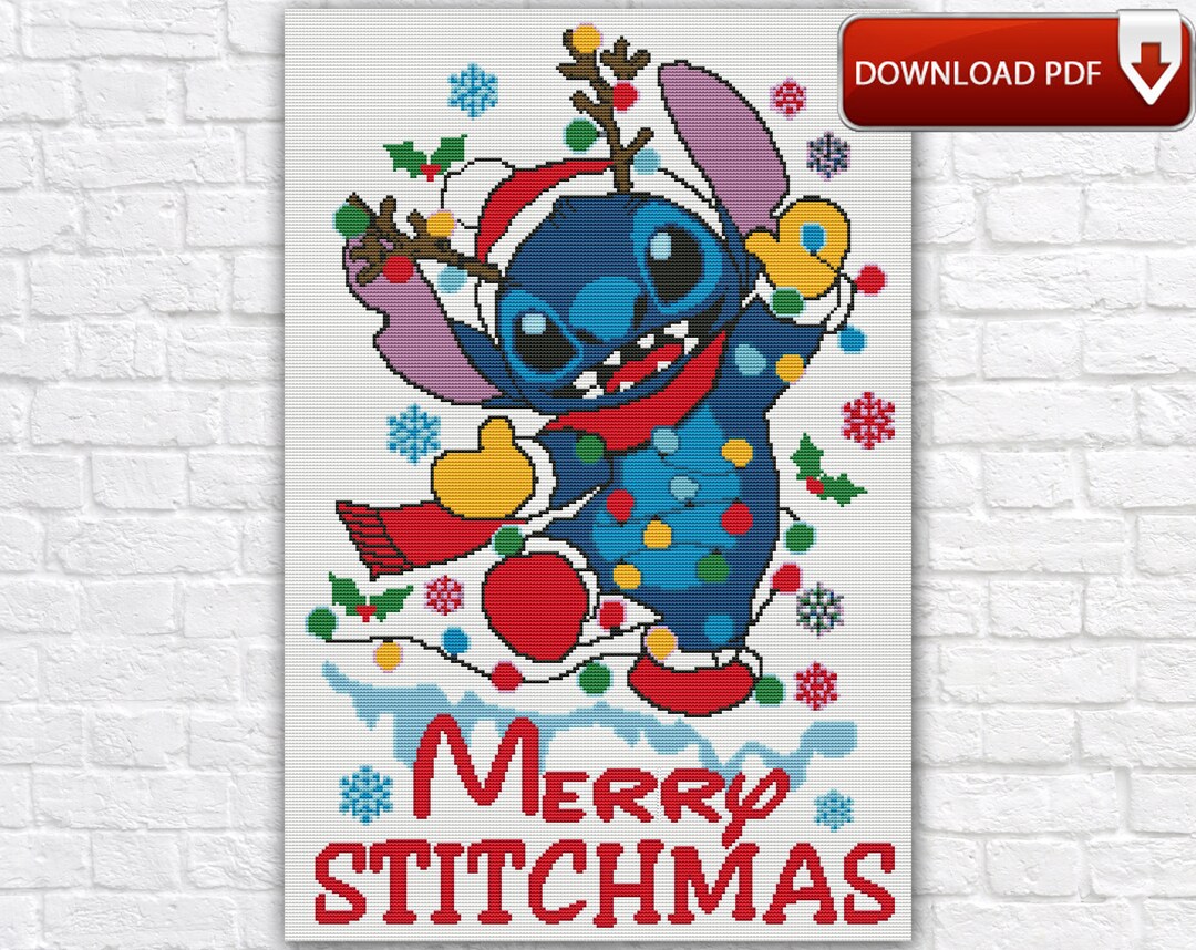 Christmas Cross Stitch Pattern / Stitch Cross Stitch Pattern / Lilo and ...