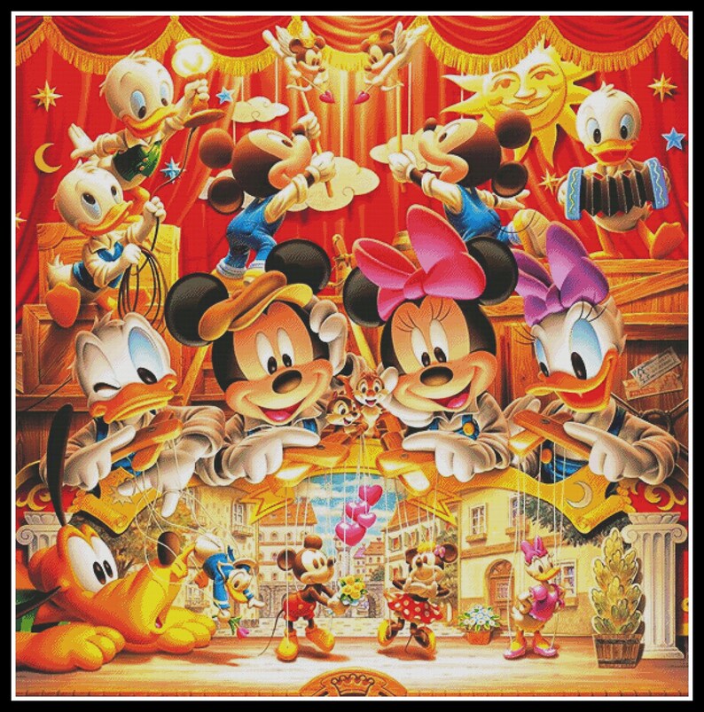 Cartoon Cross Stitch Pattern / Mickey Mouse Cross Stitch Pattern ...
