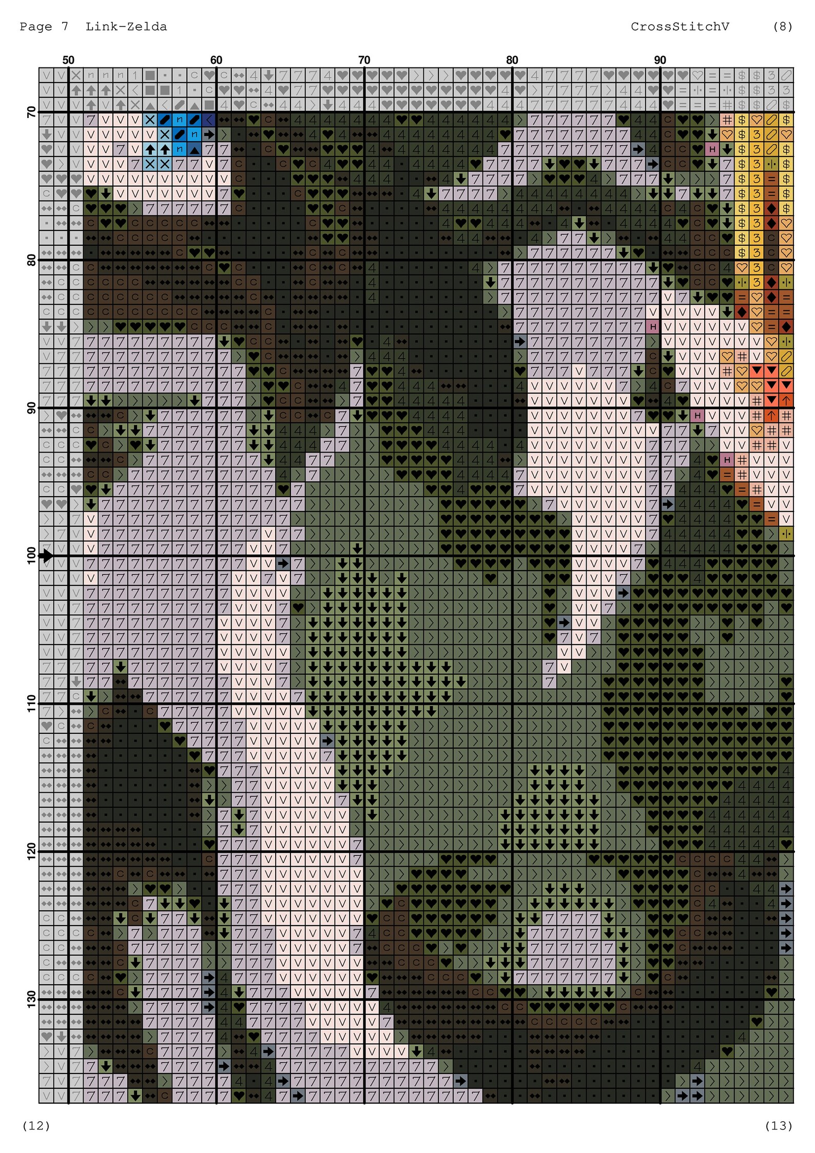 Legend of Zelda Cross Stitch Pattern / Link Cross Stitch Pattern ...