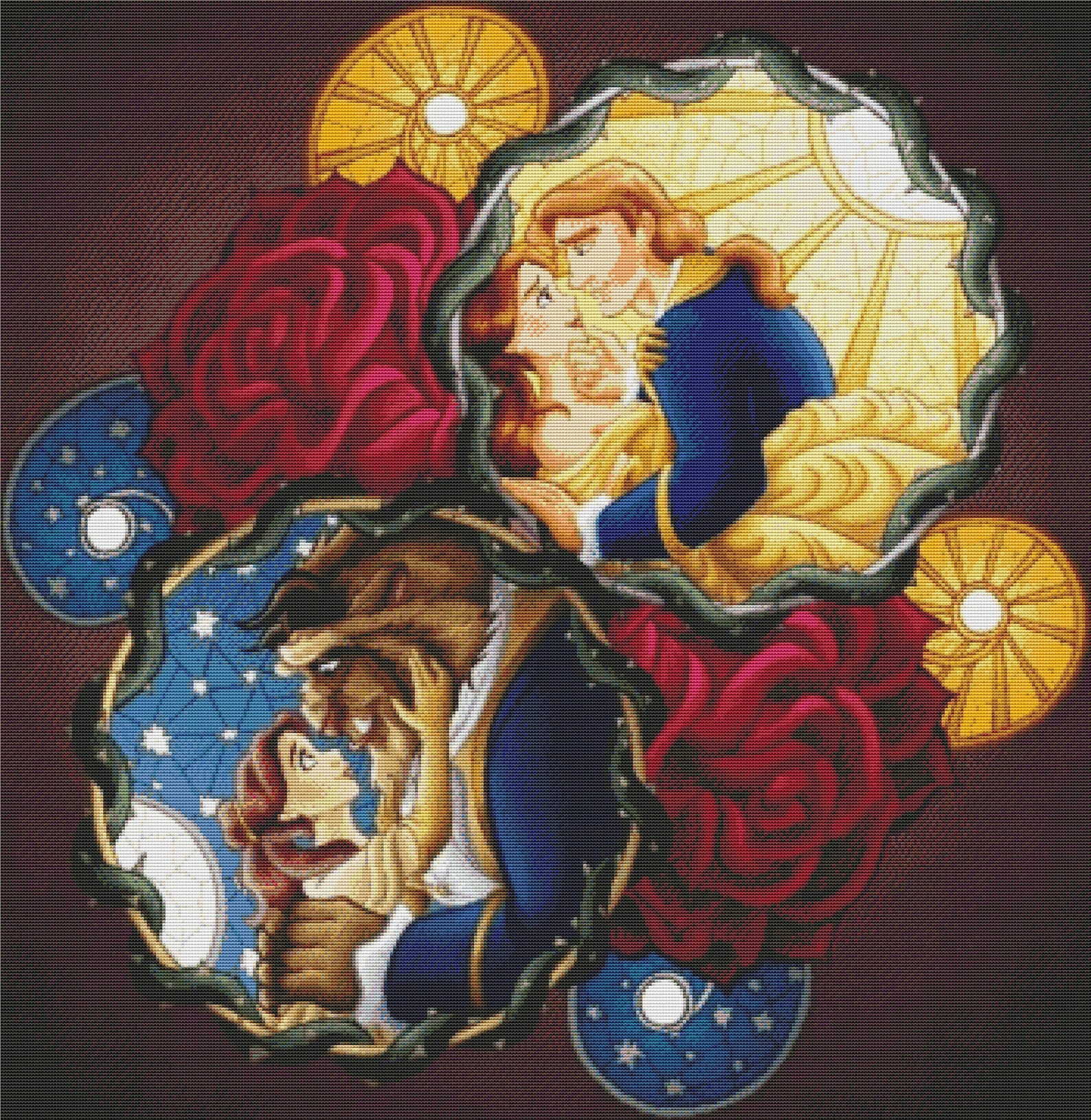 Beauty and the Beast Cross Stitch Pattern / Princess Belle Cross Stitch ...