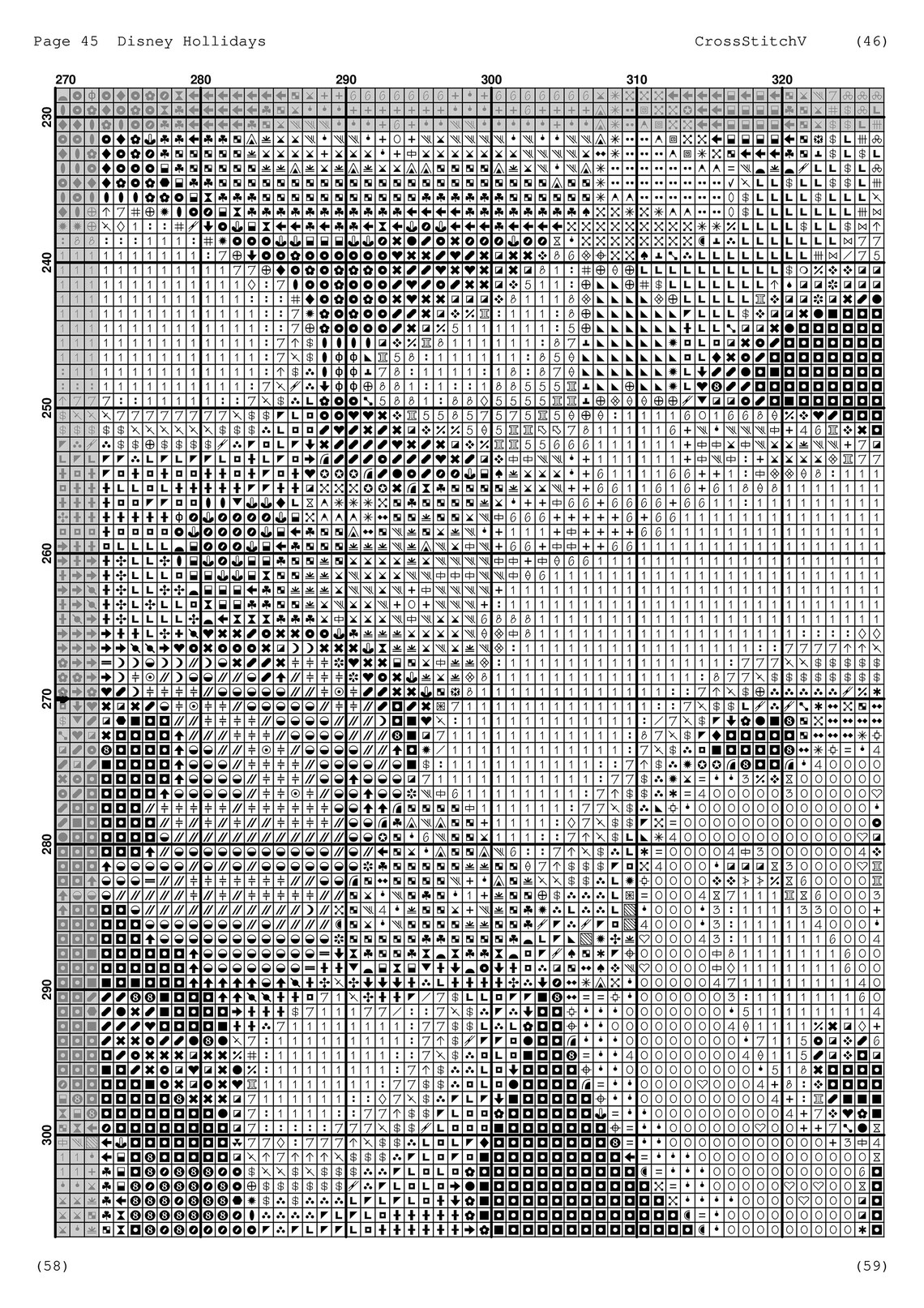 Mickey Mouse Cross Stitch Pattern / Christmas Cross Stitch Pattern ...