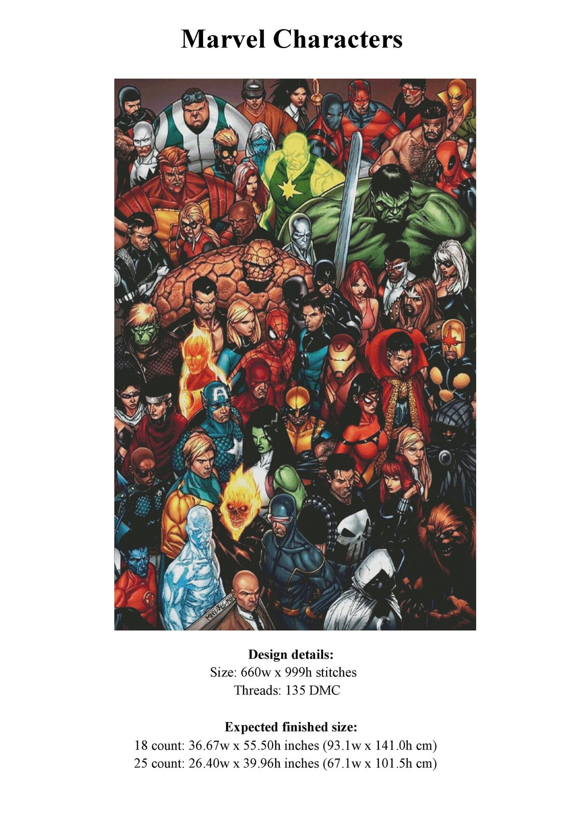 Avengers Heroes Cross Stitch Pattern / Marvel Characters Cross Stitch ...