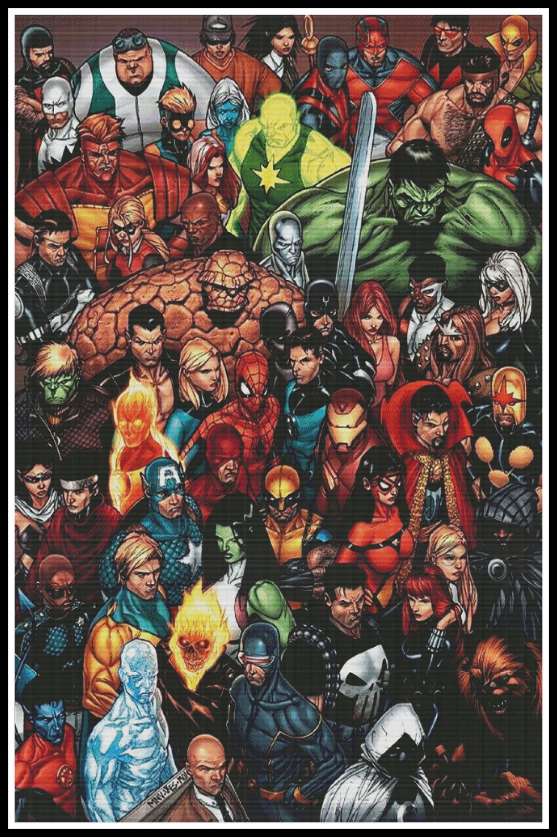 Avengers Heroes Cross Stitch Pattern / Marvel Characters Cross Stitch ...