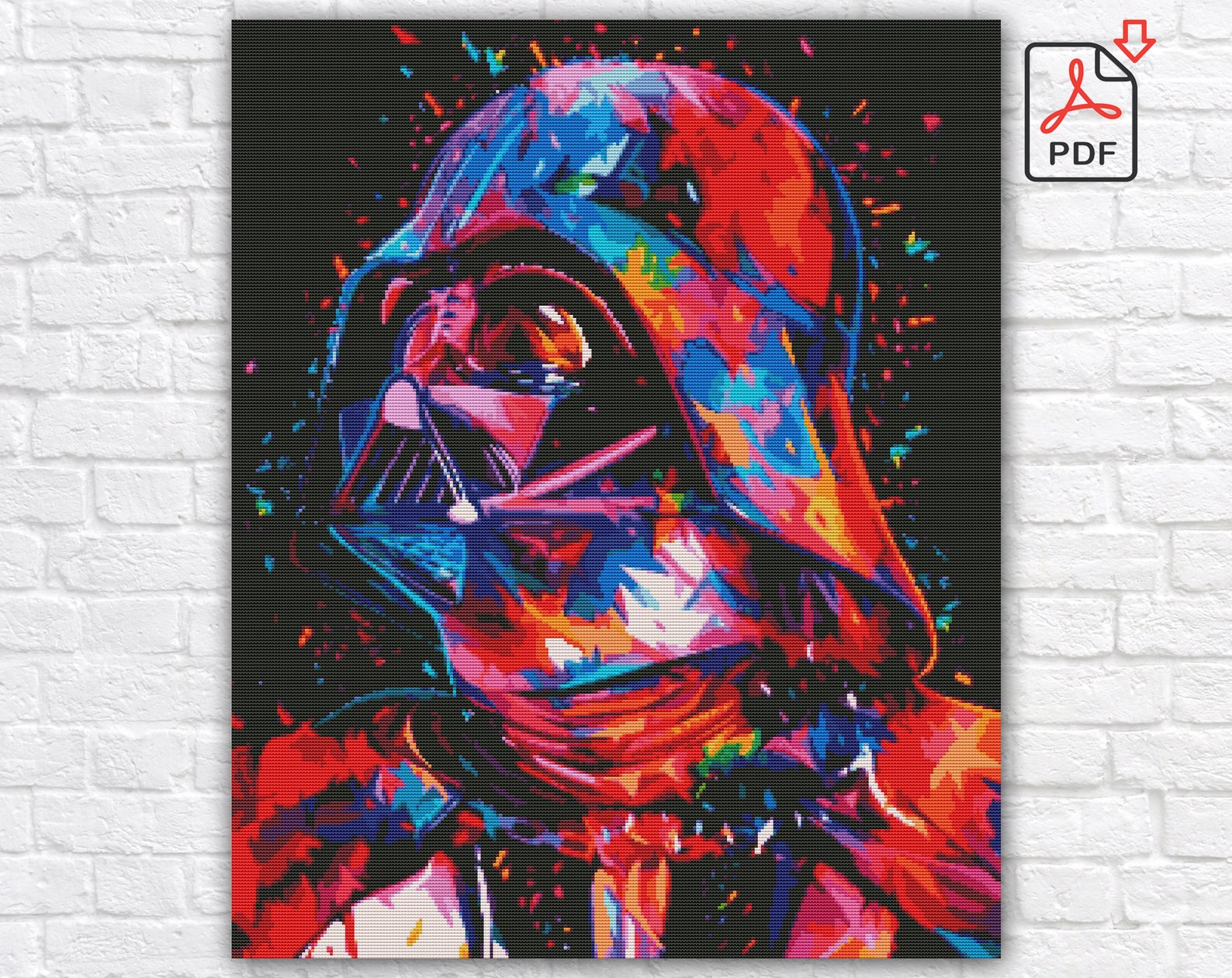 Darth Vader Cross Stitch Pattern / Star Wars Cross Stitch Pattern ...