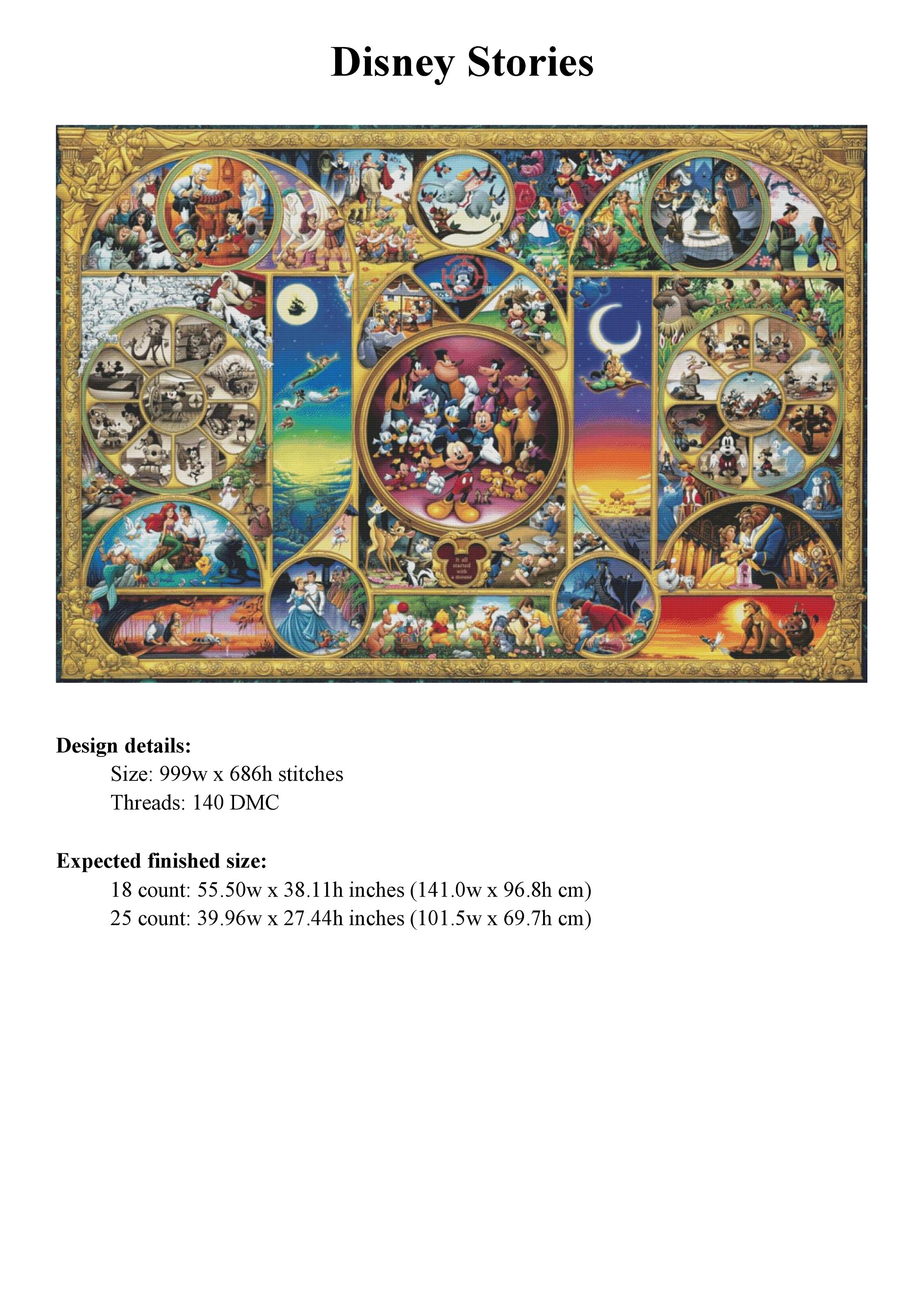 Cartoon Characters Cross Stitch Pattern / Large Stained Glass PDF Cross ...