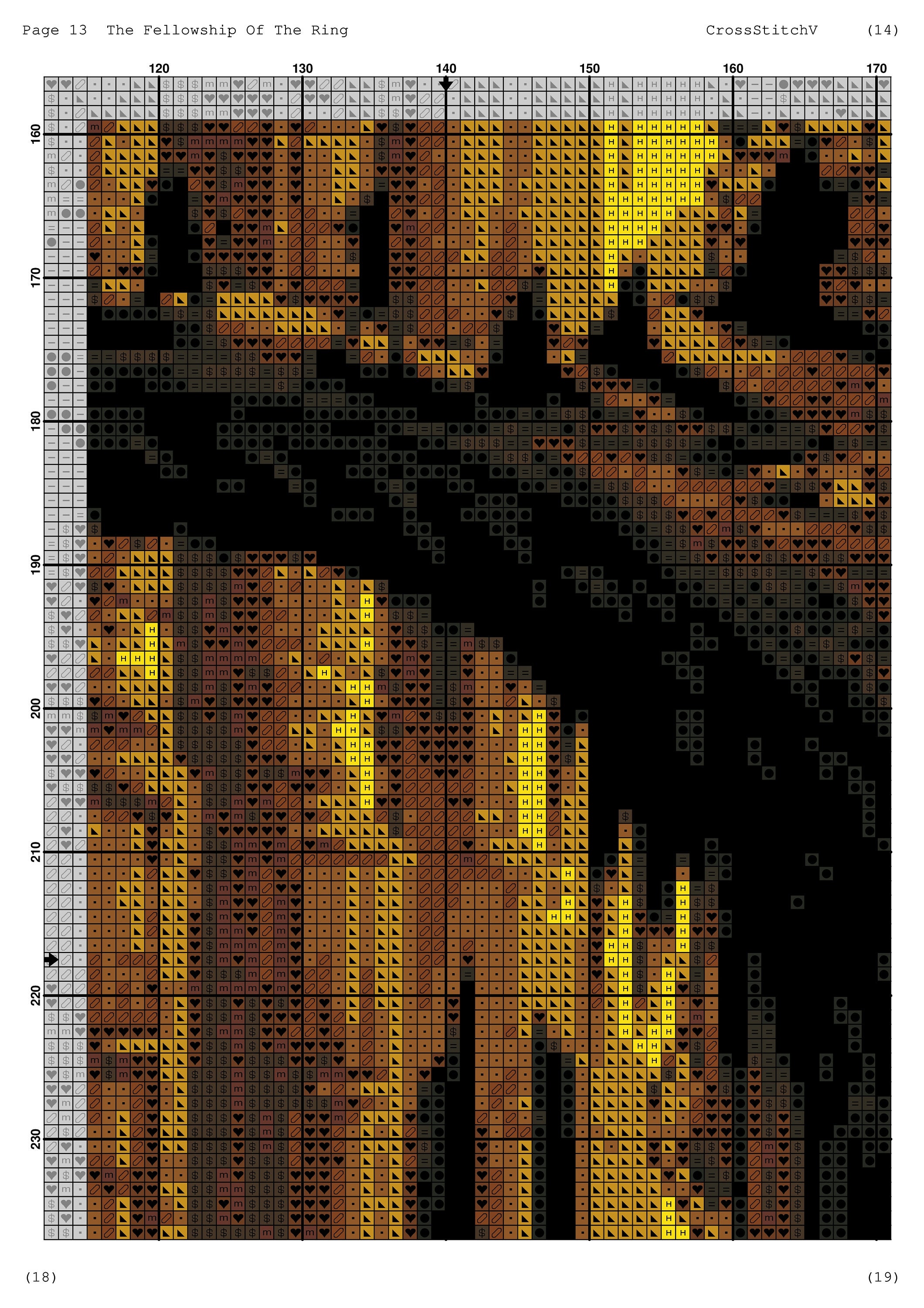 Lord of the Rings Cross Stitch Pattern / Fellowship of the Ring Cross ...