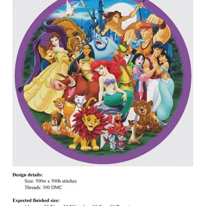 Lion King Cross Stitch Pattern / Cartoon Cross Stitch Pattern / Beauty ...
