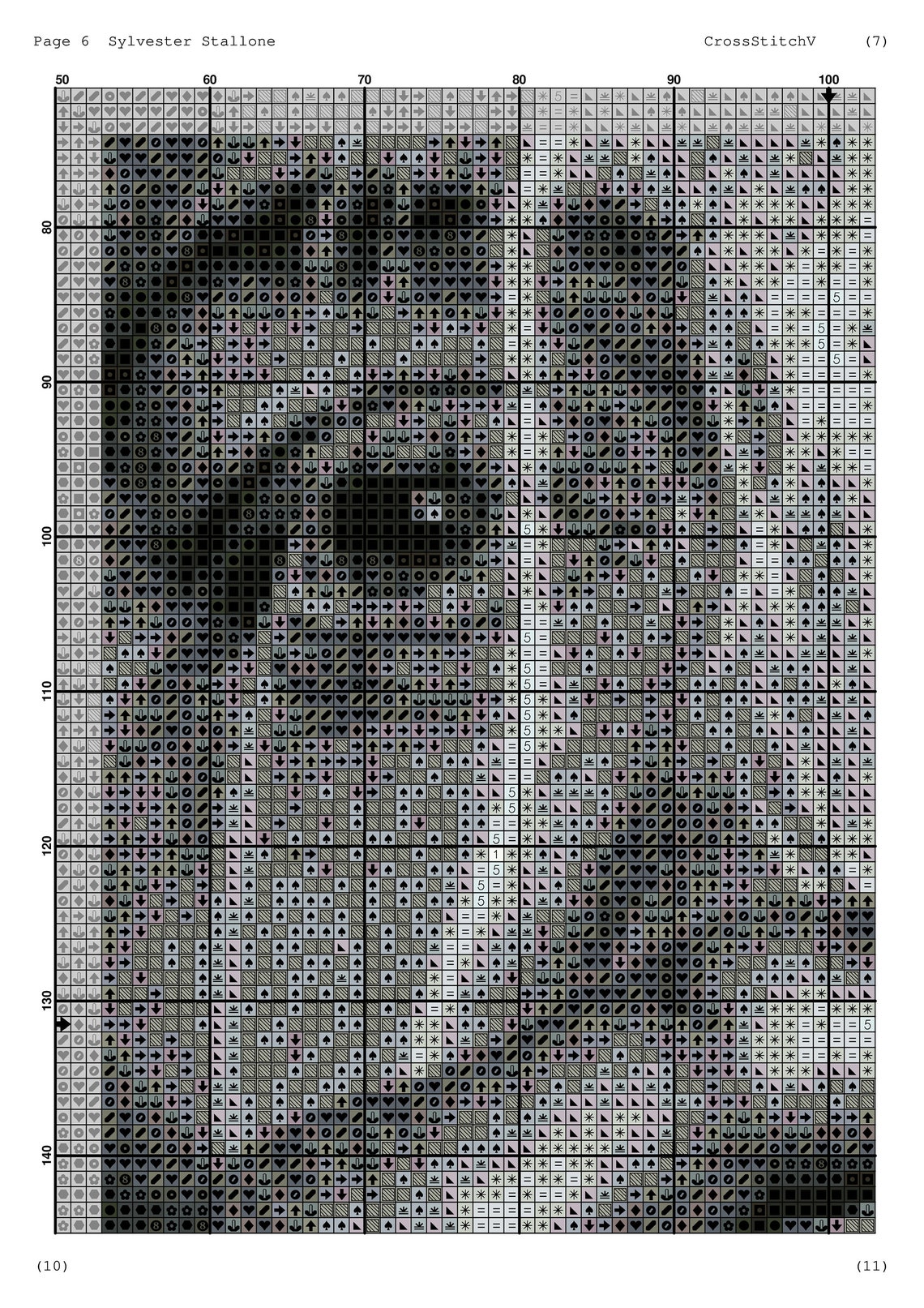 Sylvester Stallone Cross Stitch Pattern / Rambo Cross Stitch Pattern ...