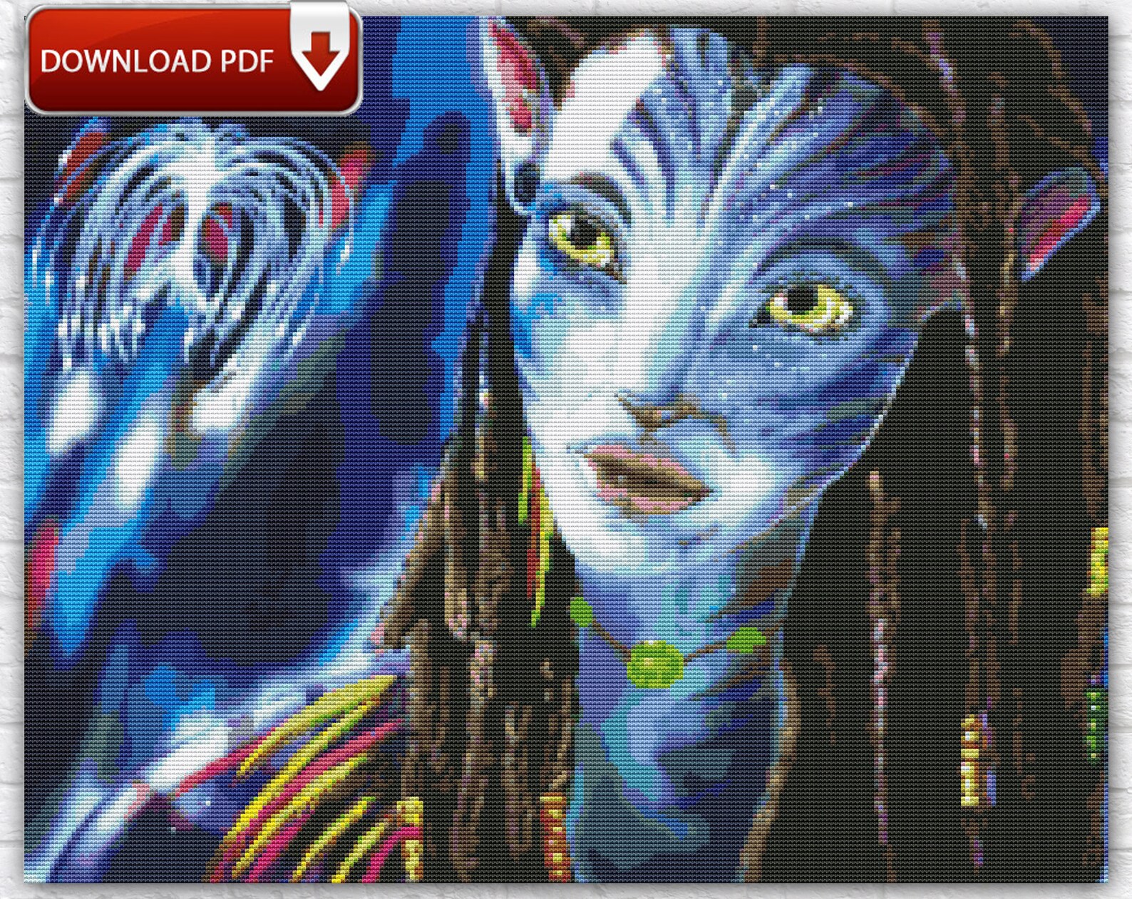 Avatar Cross Stitch Pattern / Avatar Cross Stitch Chart / Pandora Na'vi ...