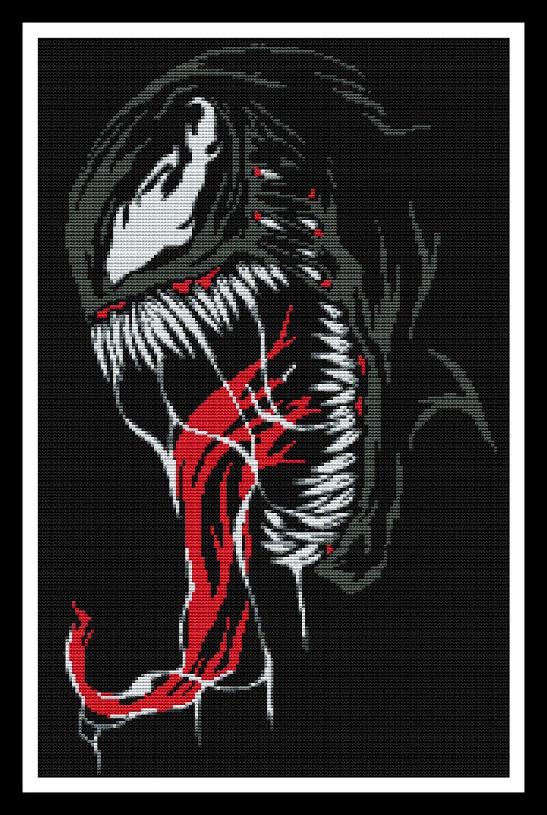 Venom Cross Stitch Pattern / Avengers Cross Stitch Pattern / Marvel ...
