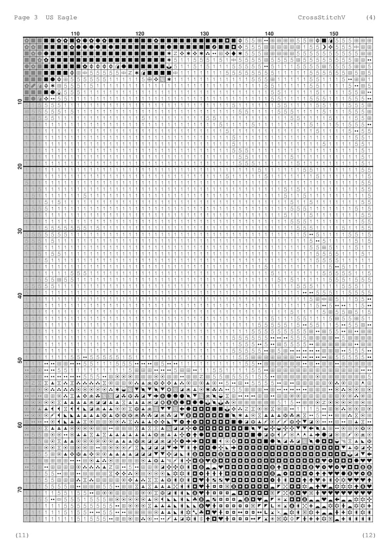 Bald Eagle Cross Stitch Pattern / USA Flag Counted Cross Stitch Pattern ...