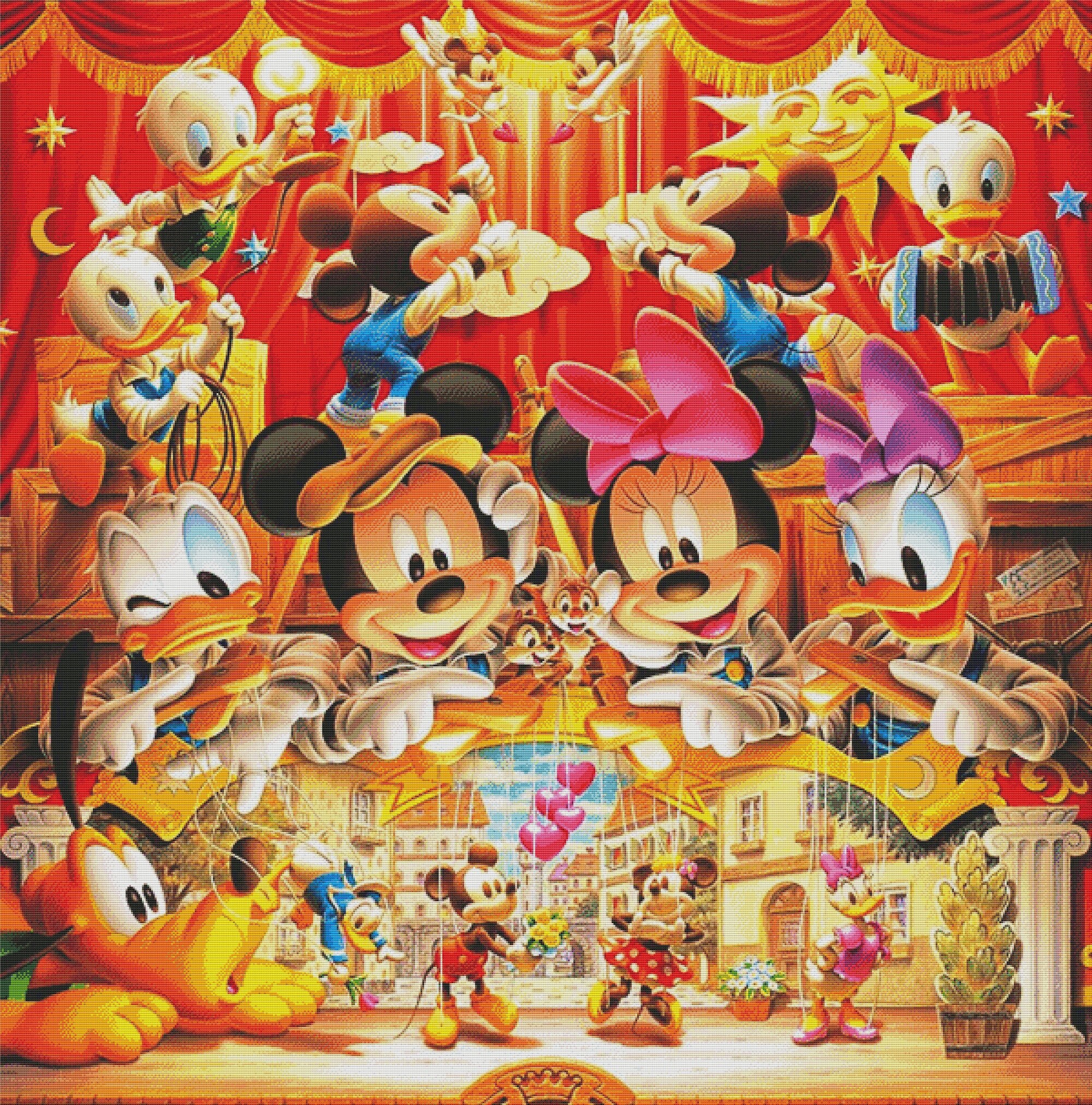 Cartoon Cross Stitch Pattern / Mickey Mouse Cross Stitch Pattern ...