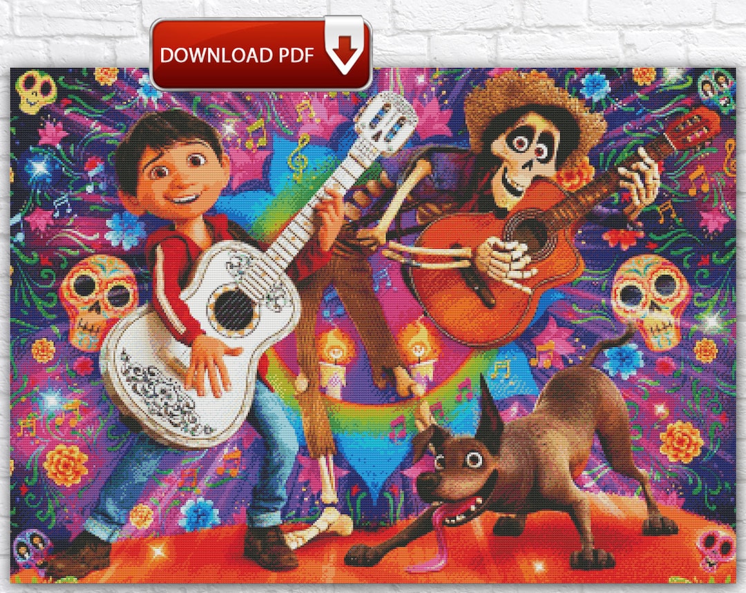 Secret of Coco Cross Stitch Pattern / Cartoon Cross Stitch / Day of the ...