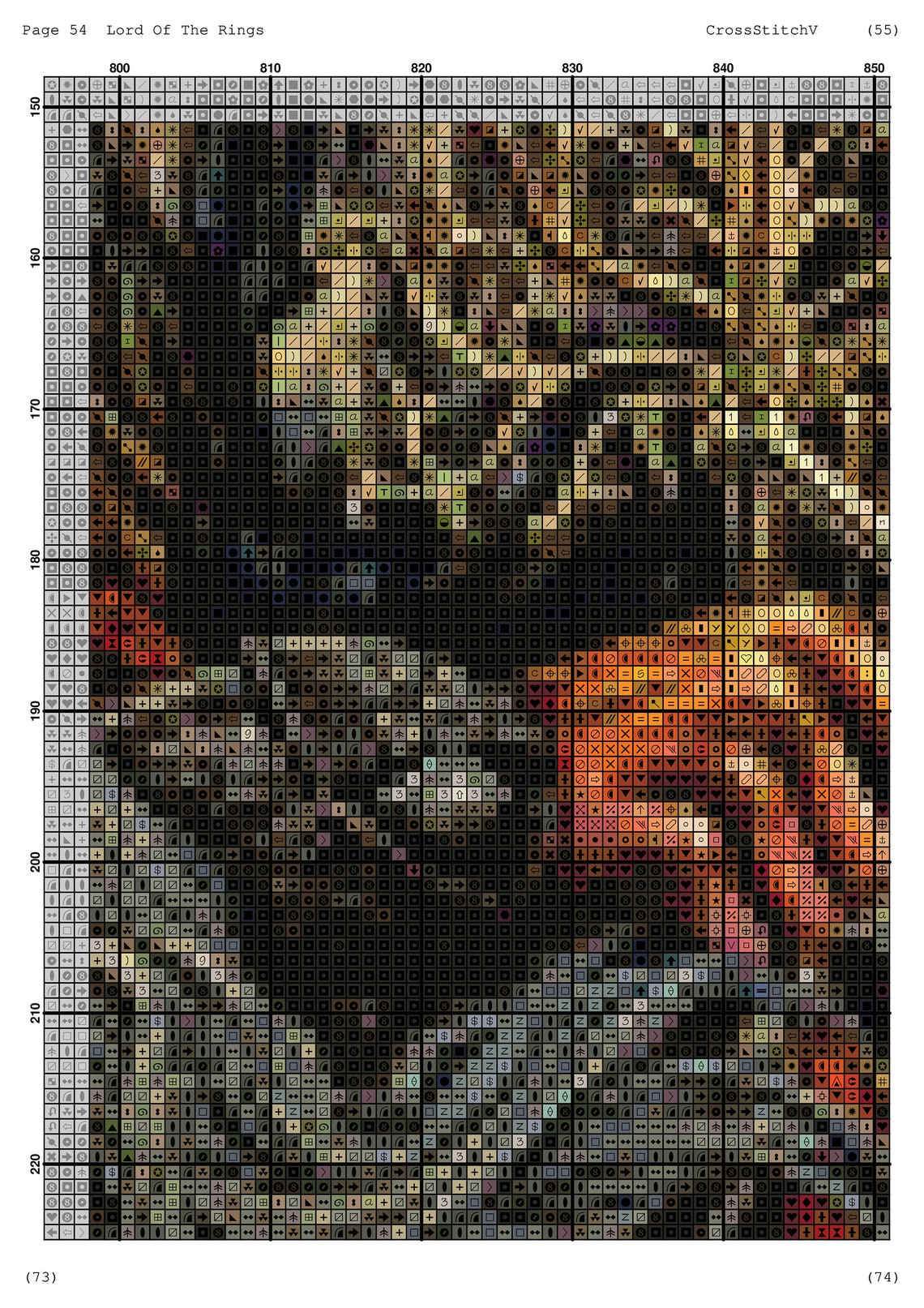 Lord of the Rings Cross Stitch Pattern / Hobbit Cross Stitch Pattern ...